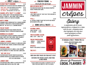 Menu – Jammin Crepes